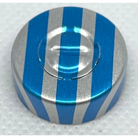 Blue Stripe 20mm Center Tear Vial Seals, Aluminum,Pack of 100