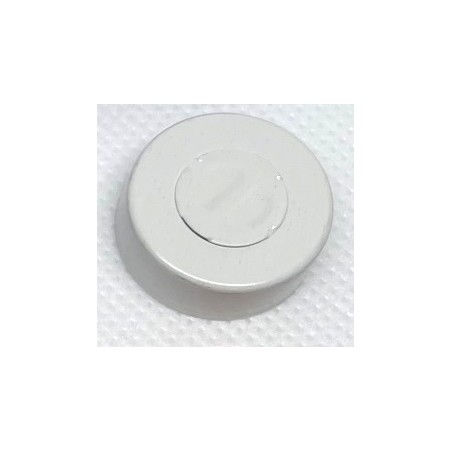 White 20mm Center Tear Vial Seals, Aluminum,Bag of 1000