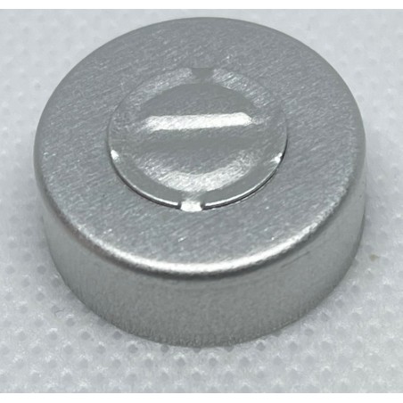 Silver 20mm Center Tear Vial Seals, Aluminum,Bag of 1000