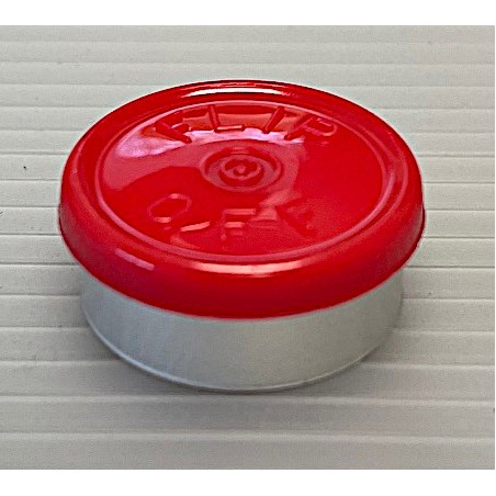 Red 20mm Flip Off vial seals by West Pharma
